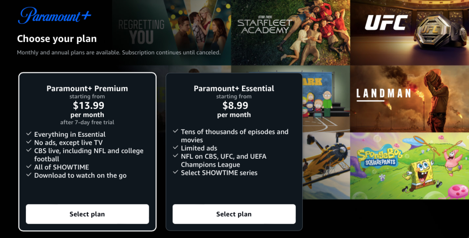 Amazon Prime Video and Paramount+ Bundle: Price, Trial, Channels ...
